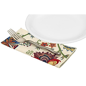 Decorative Things Cloth Napkins Set of 4 Cotton Table Linen Napkins Dinner Wedding Table Décor Bridal Shower Garden Party Floral, 18"x 18" Made in USA