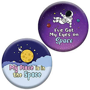 Creanoso Future Astronaut Buttons (1-Set X 10 Buttons) - Stocking Stuffers Premium Quality Gift Ideas for Children, Teens, & Adults - Corporate Giveaways & Party Favors