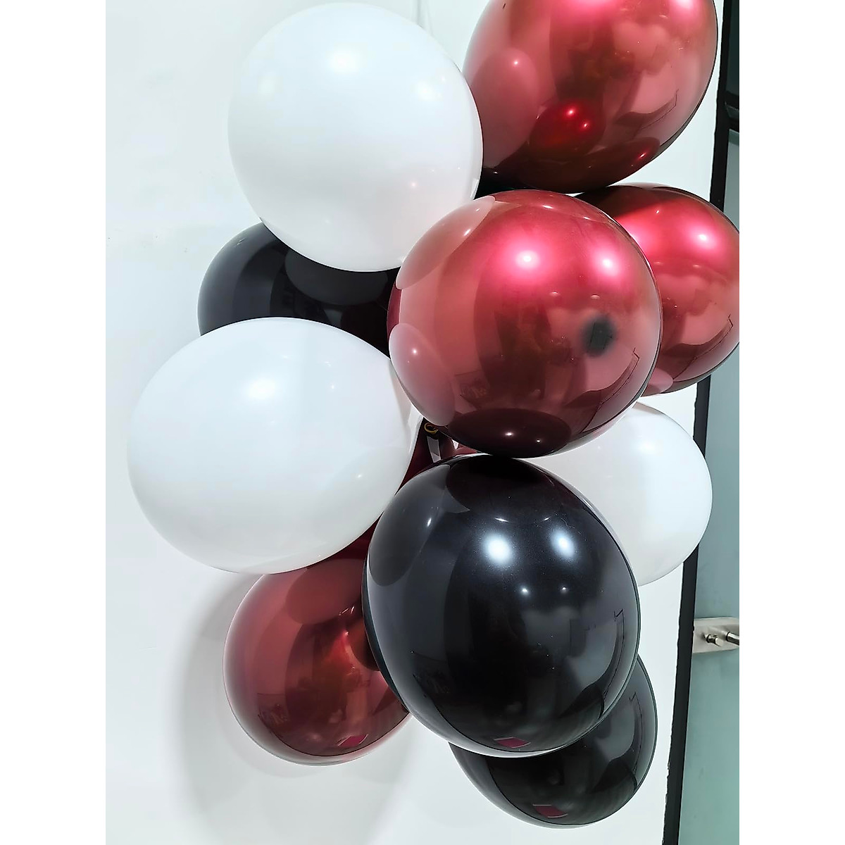 Graduation Decorations Maroon Black 2024/Burgundy Black Graduation Party Decorations 30Pcs Burgundy White Black Balloons/Maroon Party Decorations Birthday Wedding/Maroon Graduation Party