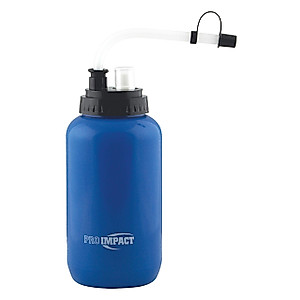 Pro Impact Squeezable Water Bottle Bendable Long Straw Spray cap - LDPE BPA Free Plastic - Hydration Baseball Hockey Gym MMA Yoga Boxing Cycling Softball Football Lacrosse (35.5 Oz.) (Blue)