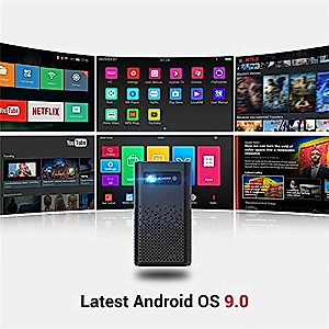 DROOS P20 Mini Portable Pico Smart Android WiFi 1080P Screenless TV LED DLP Projector for Mobile Smartphone 4K Cinema (Size : Upda(projectors)