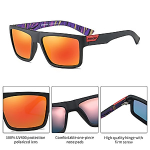 Tramean Retro Polarized Sunglasses for Men and Women Classic Vintage Square Sun Glasses UV400 Protection,2 Pack