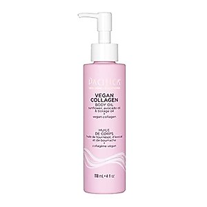 Pacifica Beauty, Vegan Collagen Body Oil, For Dry Skin, Moisturizer, Hydrating Body Massage Oil, Moisturizing, Soothing, Healthy Glowing Skin, Soft & Radiant Skin, Delicate Jasmine Scent, Vegan