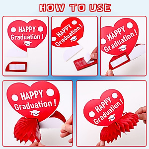 9 Pieces Nurse Graduation Honeycomb Centerpiece Nurse Graduation Party Decoration Nurse Table Centerpiece for Nurse Graduation Party Favor Supplies