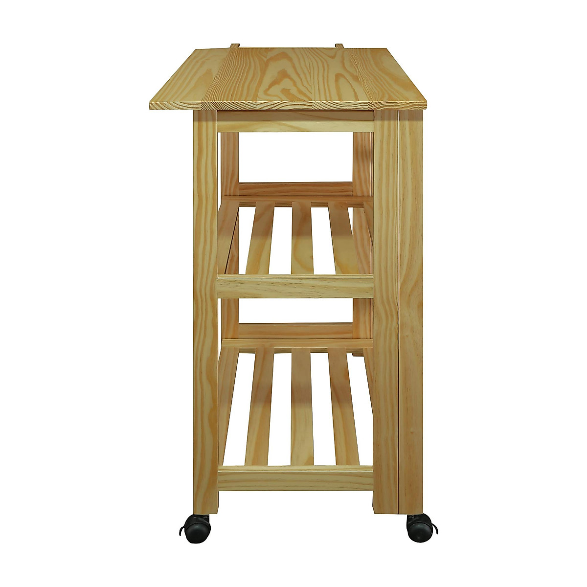 Casual Home Trek Folding Natural Kitchen Cart, 27" W