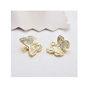 Hundred River Friendship Anchor Compass Necklace Good Luck Elephant Pendant Chain Necklace with Message Card (gold butterfly)