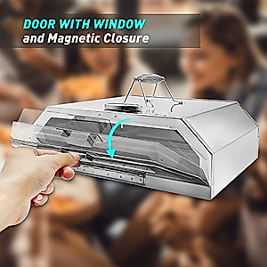 Templeton Home Pizza Oven Topper for BBQ & Grills, Includes Pizza Stone, Built In Temp Gauge, Cutter & Peel for Authentic Home Pizza Experience