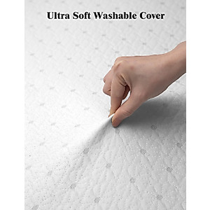 Ferlizer Waterproof 3" [King] Mattress Topper Cover Ultra Soft & Corner Straps, CertiPUR-US Certified, Grey