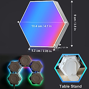 Amailand Hexagon Lights - RGB Wall Lights, Remote Controlled, Touch Sensitive Panels for Gaming Setup & Living/TV Room - 14 Geometric LED Panels