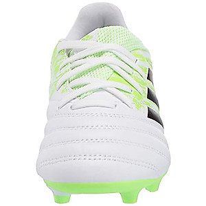 adidas Men's Copa 20.3 Firm Ground Soccer Shoe, White/Black/Signal Green, 7.5 M US