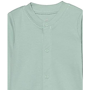 Amazon Essentials Unisex Babies' Organic Cotton Footless Coverall (Previously Amazon Aware), Pack of 2, Beige Bunny/Sage Green, 0-3 Months