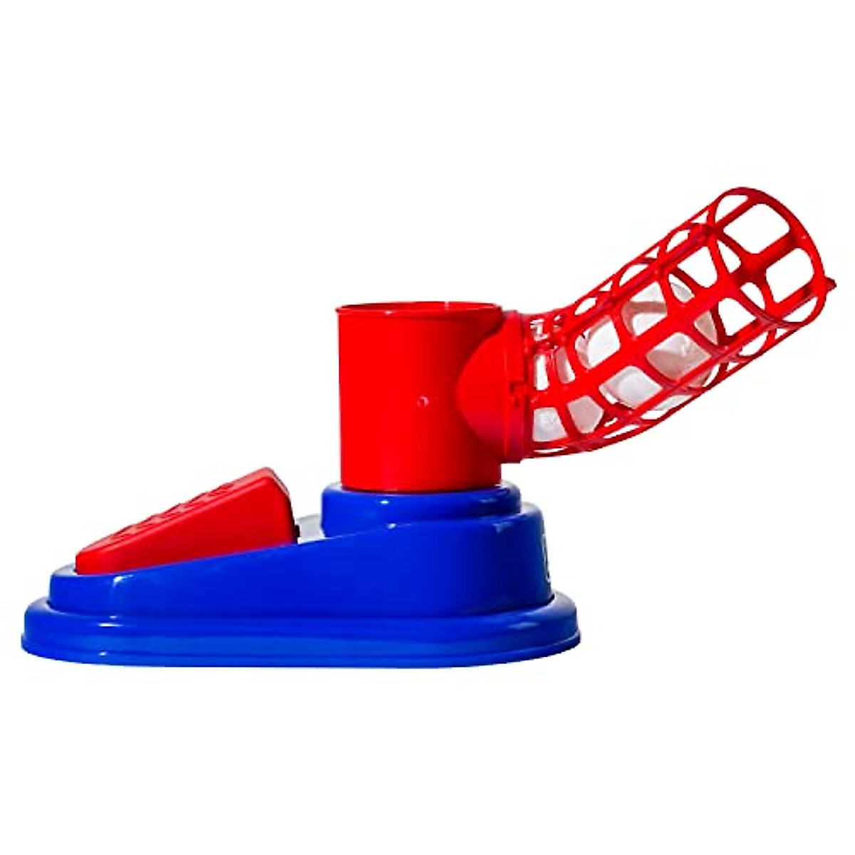 Franklin Sports Kids Baseball Pitching Machine - Pop A Pitch Baseball Batting Machine with Youth Bat + 3 Plastic Baseballs - Boys + Girls Baseball Toy,Red/Blue