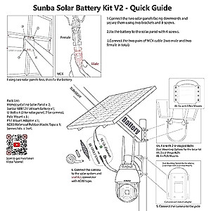 SUNBA 60W Monocrystalline Solar Panel Kit with Built-in Rechargeable Lithium Battery 12V 38Ah, Waterproof IP66 for Off-Grid System