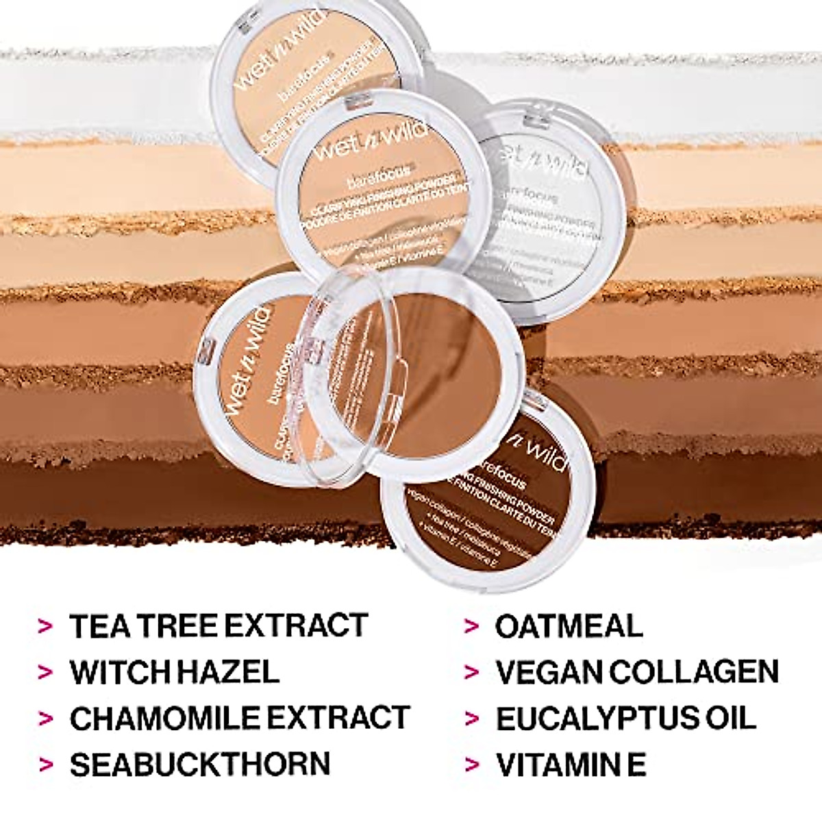 Wet n Wild Bare Focus Clarifying Finishing Powder | Matte | Pressed Setting Powder Medium-Tan