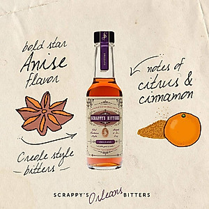 Scrappy's Bitters - Orleans, 5 oz - Organic Ingredients, Finest Herbs & Zests, No Extracts, Artificial Flavors, Chemicals or Dyes. Made in the USA!