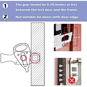 Portable Door Lock,Travel Lock, Add Extra Locks for Additional Safety and Privacy Lock Down for School, Airbnb, Home,Hotel(Set of 2)