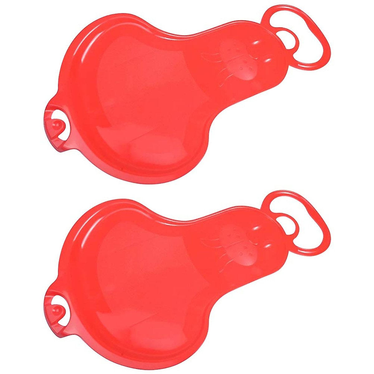 BESPORTBLE Lawn Sleigh 2pcs Snow Sleds Lightweight Flying Carpet Portable Rolling Snow Slider Disc Toy Snow Saucer Sleds Random Color Flying Carpet Sled