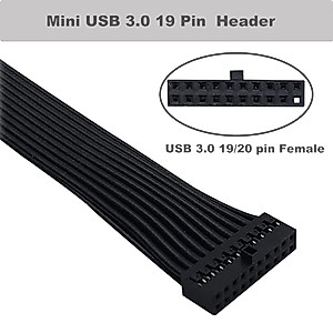 COMeap (2-Pack) USB 3.0 Header Extension Cable, Small Mini USB 3.0 19/20 Pin Internal Adapter for Motherboard 5.9-inch (15cm)