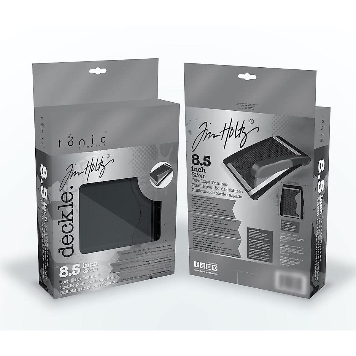 Tonic Studios Paper Trimmer, 8.5 inches Stainless Steel Deckle Torn Edge Trimmer - 3561E