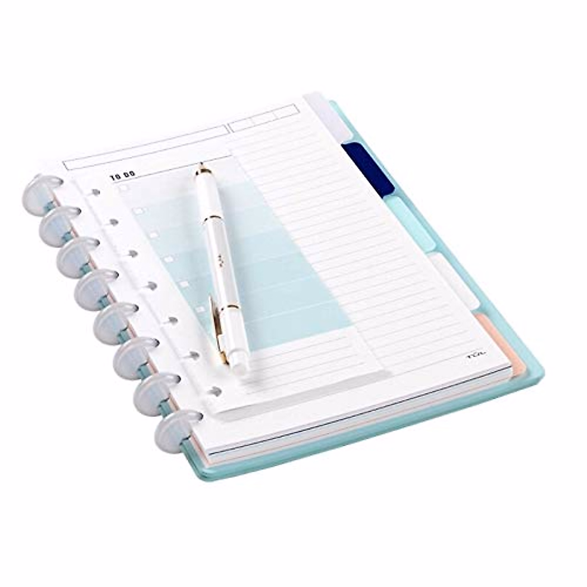 TUL Retractable Gel Pens, Limited Edition, Sunset Shades, Medium Point, 0.7 mm, Pearl White Barrel, Blue Ink, Pack of 4