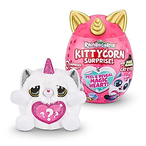 Rainbocorns Kittycorn Surprise Series 1 (Chinchilla Cat) by ZURU, Collectible Plush Stuffed Animal, Surprise Egg, Sticker Pack, Jelly Slime Poop, Ages 3+ for Girls, Children