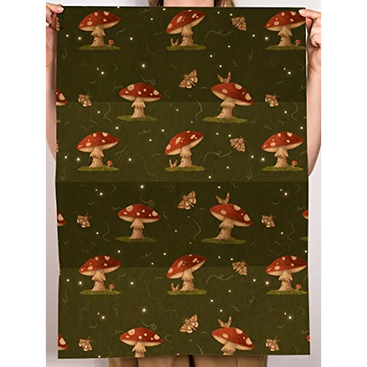 CENTRAL 23 Mushroom Wrapping Paper - 6 Sheets Classy Gift Wrap - Vintage Wrapping Paper for Men And Women - Comes With Fun Stickers