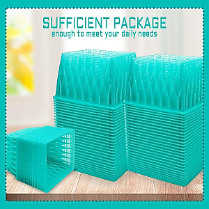 100 Plastic Berry Baskets Berry Boxes Green Strawberry Baskets, Pint Size with Open Woven Boxes, Fruit Storage Containers for Refrigerator, for Parties, Drawer Organizers and Craft Baskets