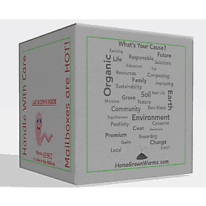 HomeGrownWorms.com - 100+ Live Red Wiggler Worms, from Certified Organic Farm + Free Care Sheet! 100% Compostable Packaging! Sustainably Raised - Fast Live Delivery! Eisenia Fetida