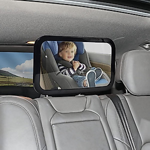 VARGTR Baby Car Mirror,Safety Car Seat Mirror For Infants,Large Car Seat Mirror For Rear Facing Infant Child With Wide Crystal Clear View, Effortlessly Monitoring Child In The Back Seat