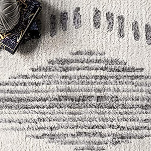 nuLOOM Briggs Tribal Striped Area Rug, 9x12, Light Grey