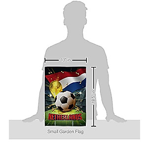 Ornament Collection World Cup Netherlands Garden Set Wood Sports Soccer Game Goal Ball Football Entertainment Activity Physical House Decoration Banner Small Yard Gift Double-Sided, Flag + Wall Dowel