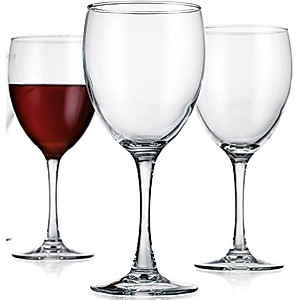 Circleware Vine Wine Glasses, Set of 4, 11 oz., Clear
