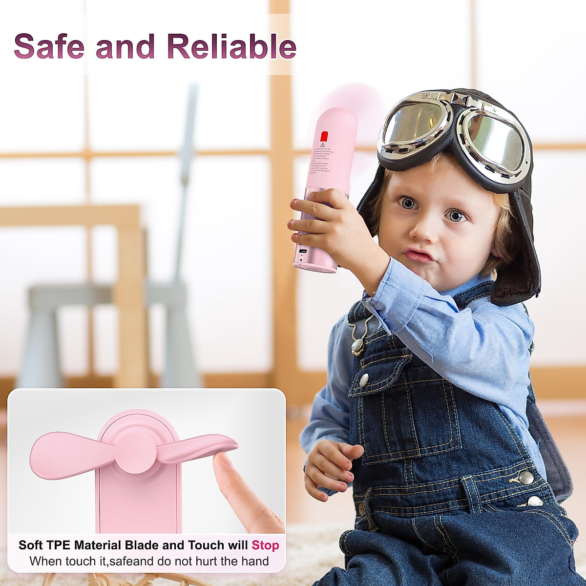 Portable Handheld Mini Fan, 4 in 1 Rechargeable Usb Fan, Small Hand Fan,Personal Desk Fan with Power Bank, Hand Warmer,Flashlight for Travel Camping