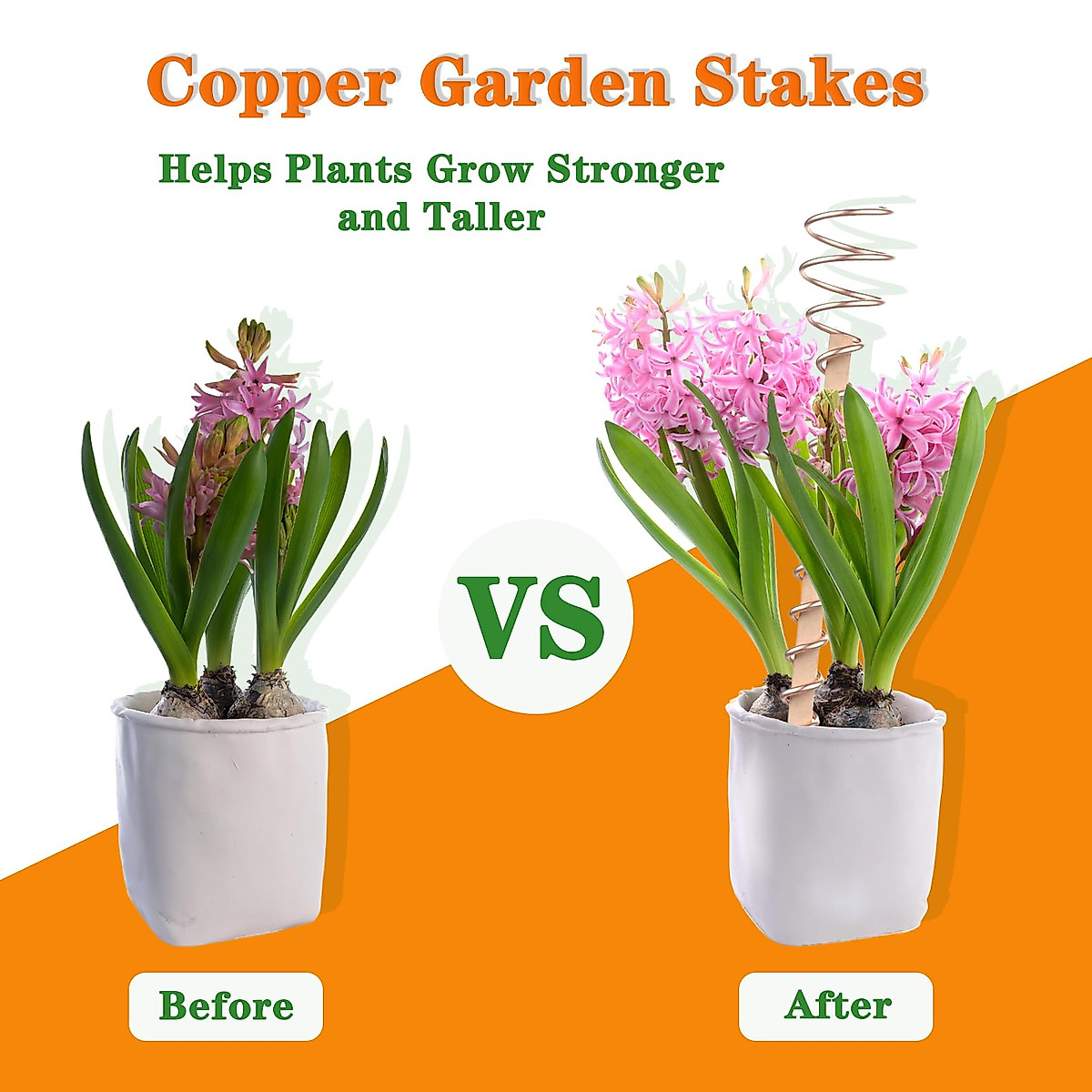 8-Pack Electroculture Copper Gardening Antenna - 99.9% Pure Copper Wire, Copper Garden Stakes for Growing Garden Plants Fruits and Vegetables (12 inch) (12inch, 8)