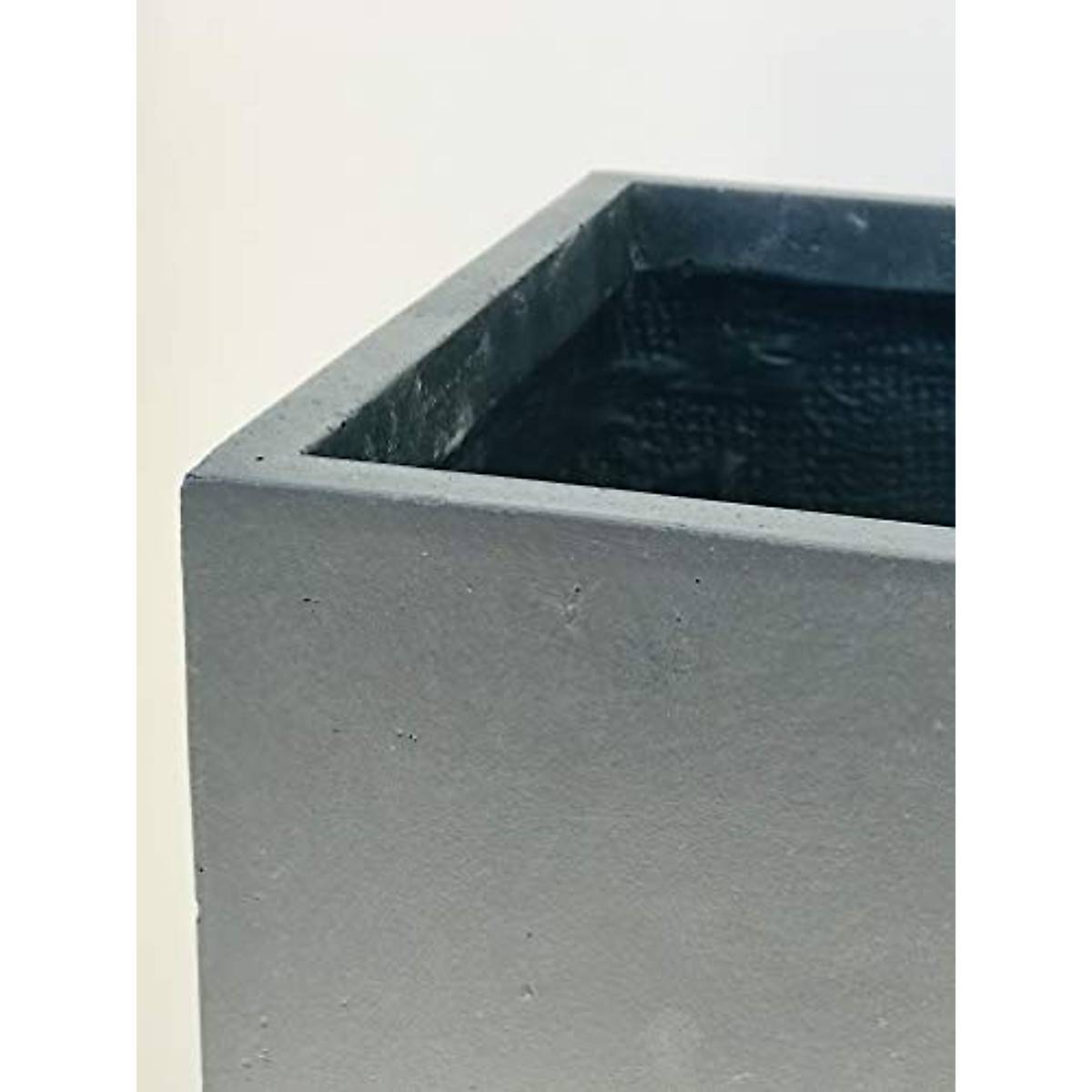 Kante RF0104A-C60121 Lightweight Concrete Modern Long Low Outdoor, Small Planter, Charcoal/Cement