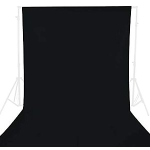 GFCC 10ftx10ft Black Backdrop Background for Photography Black Photo Booth Backdrop for Photoshoot Photography Background Screen Video Recording Parties Curtain