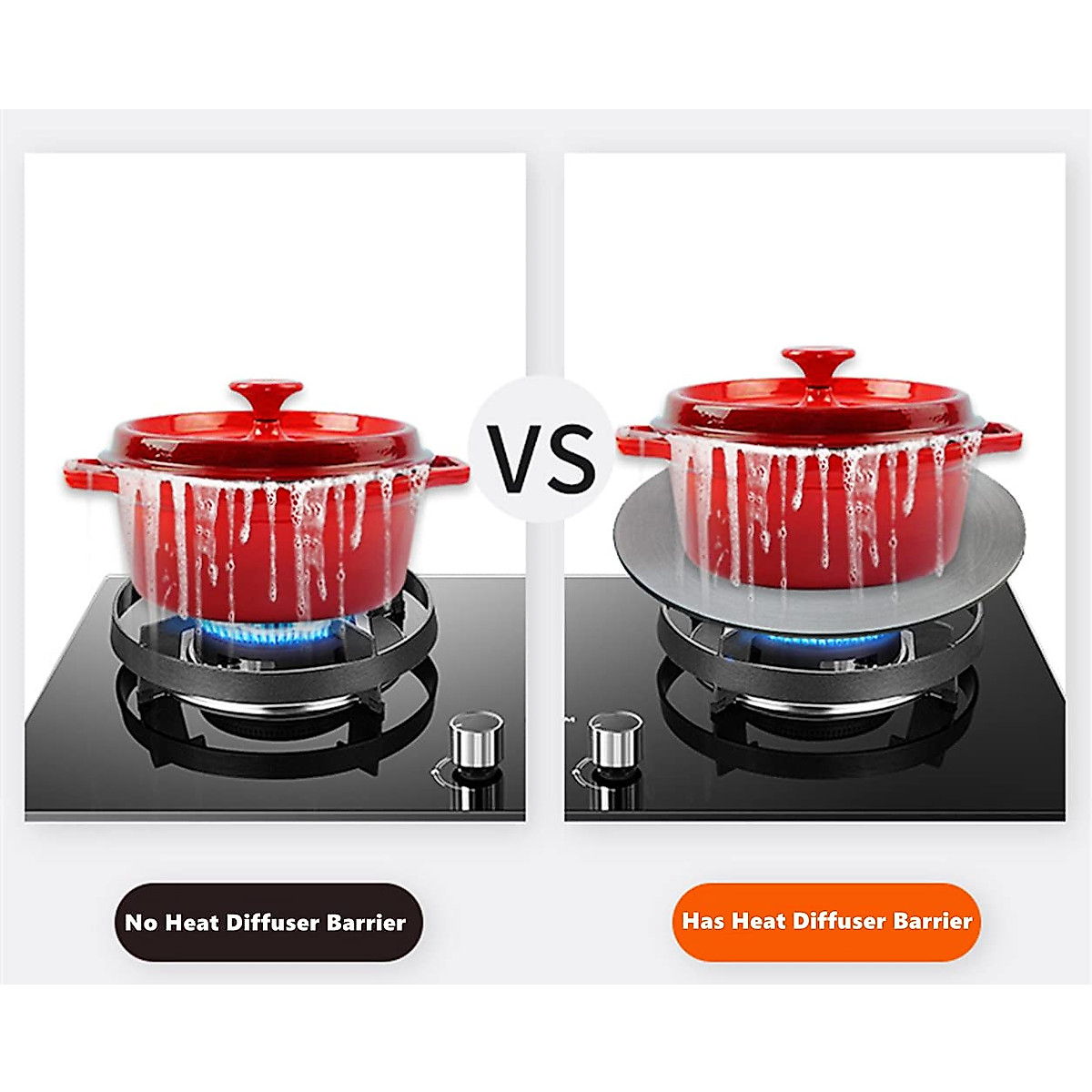 Heat Diffuser For Gas Stovetop,Cookware Accessories,Stove Diffuser for Pot Protection,Round Fast Defrosting Tray,Multifunctional Thawing Plate for Defrosting of Frozen Food (11Inch)