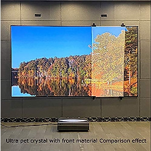 120inch 4k Ultra Short Throw PET Crystal ust CLR Screen 16:9 Ceiling Light Rejecting Projection Screen for Ultra Short Throw Projector Fixed Frame Screen for Home Theater, Boardroom