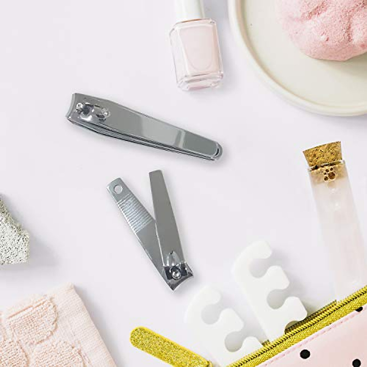 Set of 2 Bioswiss Nail Clippers, Toenail Clipper and Fingernail Clipper, Perfectly Manicured, Remove Ingrown Nails