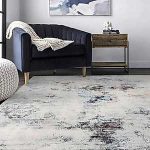 Cinknots Rugs Modern Soft Abstract Area Rugs for Living Room/Bedroom/Kitchen & Dining Room,Medium Pile Home Decor Carpet Floor Mat (Grey 9, 3' 11" x 5' 3" Rectangular)