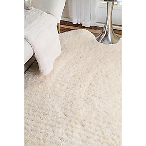 nuLOOM Sheepskin Sexto Pelt Shag Area Rug, 4' 9" x 6', Natural