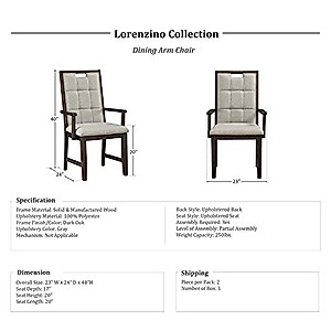 Lexicon Lorenzino 7-Piece Dining Set, Dark Oak