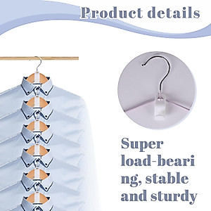 MCPINKY 50PCS Hanger Hooks, Clothes Connector Hooks Space Saving Cascading Hangers White Closet Organizer Hanger Clips for Plastic Hangers