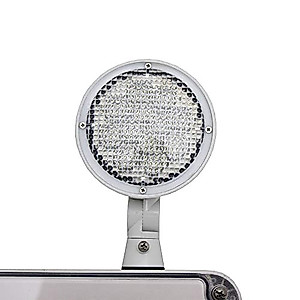 LFI Lights | Wet Location Rated Combo Green Exit Sign with Emergency Lights | White Housing | All LED | Two Adjustable Round Heads | Hardwired with Battery Backup | UL Listed | WLTCOMBO-G