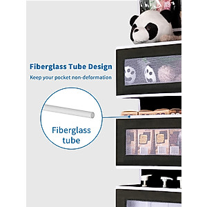 JARLINK 2 Pack Over The Door Hanging Organizer with 4 Large Pockets, Back of Door Storage for Baby Nursery Bathroom Bedroom Kitchen Dorm Closet Pantry Camper RV (Black)