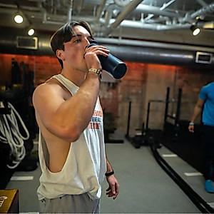 BOTTLE BOTTLE Insulated Coffee Tumblers with Dual-use Lid and Straw Double Walled Iced Travel Coffee Mug for Woman and Man 18 oz Stainless Steel Tumbler with Handle(Dark Blue)