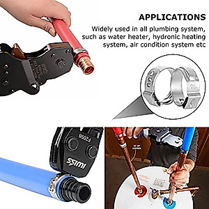 Holdware 100pcs 1/2 inch PEX Crimp Rings, Stainless Steel PEX Cinch Clamps 17.5mm Diameter Pinch Clamps Pex Fittings for PEX Tubing Pipe Fitting Connections