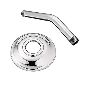 Moen 10154 Showering Accessories-Basic 6-Inch Shower Arm, Chrome with Moen AT2199 Shower Arm Flange, Chrome