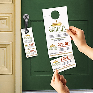 Avery Printable Door Hangers with Tear-Away Cards, 4.25" x 11", Matte White, 80 Blank Door Hangers for Laser and Inkjet Printers (16150)