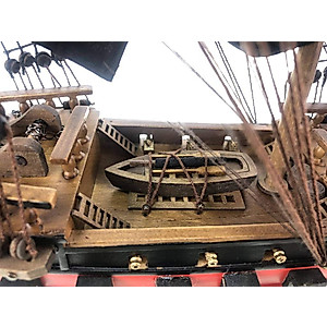 Handcrafted Nautical Decor Wooden Blackbeard's Queen Anne's Revenge Black Sails Limited Model Pirate Ship